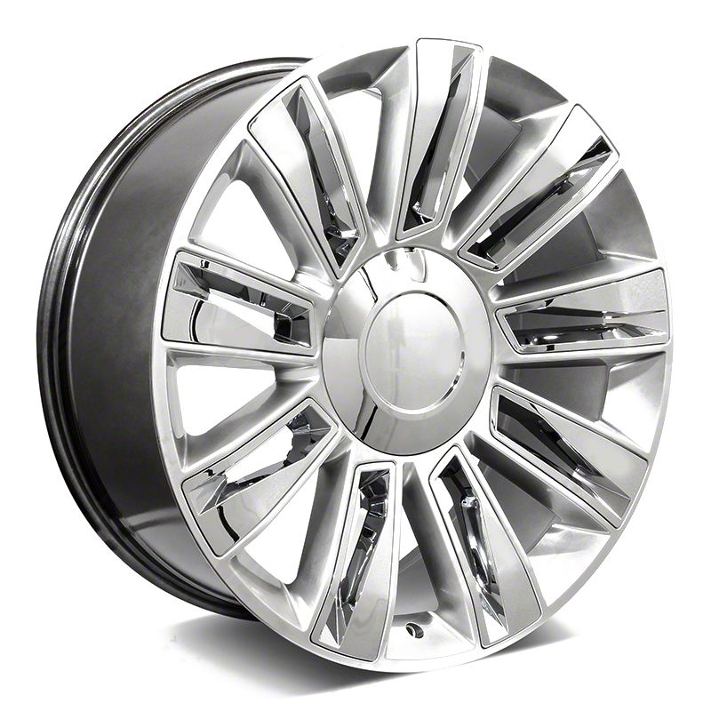 Silverado 1500 Diamond Style Hyper Silver with Chrome Inserts 6-Lug ...
