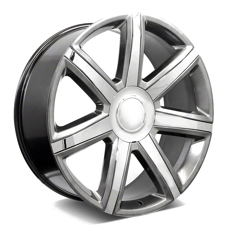 Factory Style Wheels Tahoe Platinum Style Hyper Black with Chrome ...
