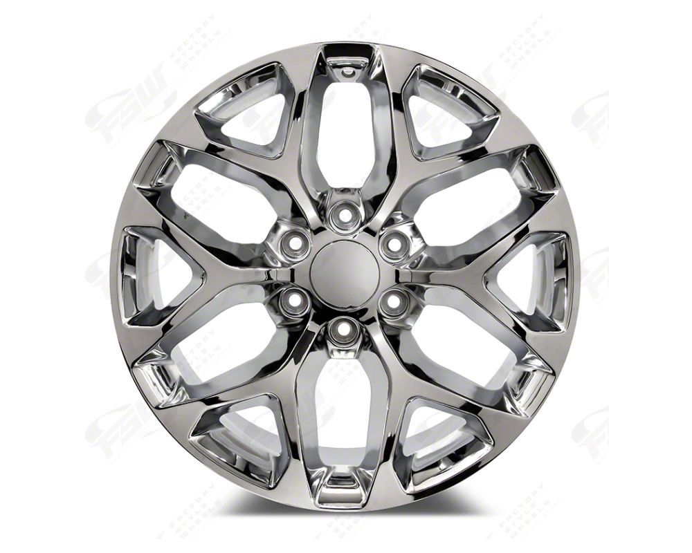 Factory Style Wheels Tahoe Snowflake Style Chrome 6-Lug Wheel; 22x9 ...