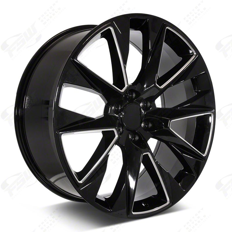 Factory Style Wheels Yukon RST Style Gloss Black Milled 6-Lug Wheel ...