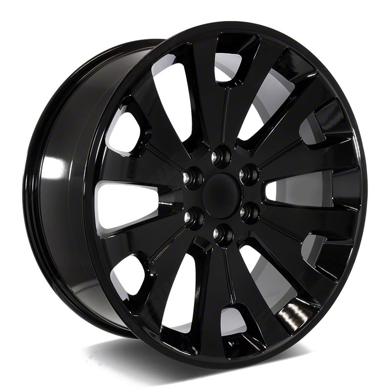 Factory Style Wheels Tahoe Premier Style Gloss Black 6-Lug Wheel; 24x10 ...