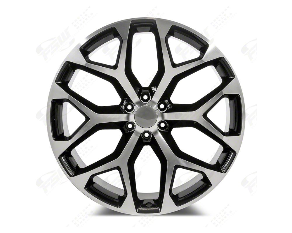 Factory Style Wheels Tahoe Snowflake Style Gloss Black Machined 6-Lug ...