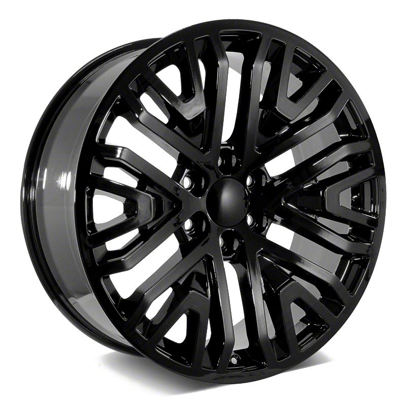 Yukon SLE Style Gloss Black 6-Lug Wheel; 20x9; 24mm Offset (15-20 Yukon ...