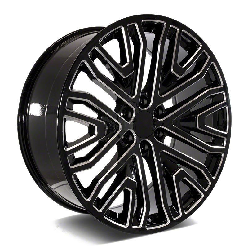 Factory Style Wheels Silverado 1500 SLE Style Gloss Black Milled 6-Lug ...