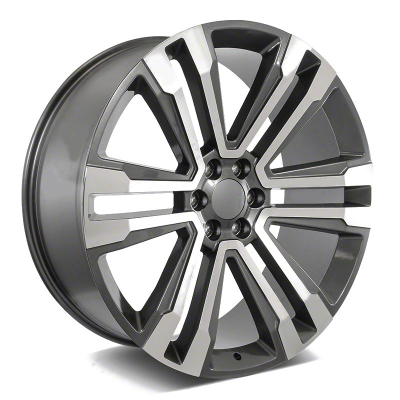 Factory Style Wheels Silverado 1500 SLT Style Gunmetal Machined 6-Lug ...