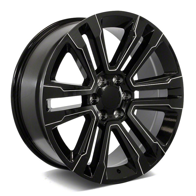 Factory Style Wheels Canyon SLT Style Gloss Black Milled 6-Lug Wheel ...