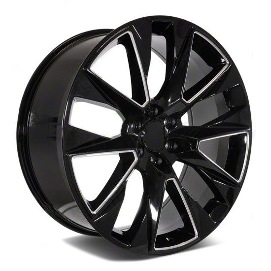 Factory Style Wheels Silverado 1500 RST Style Gloss Black Milled 6-Lug ...