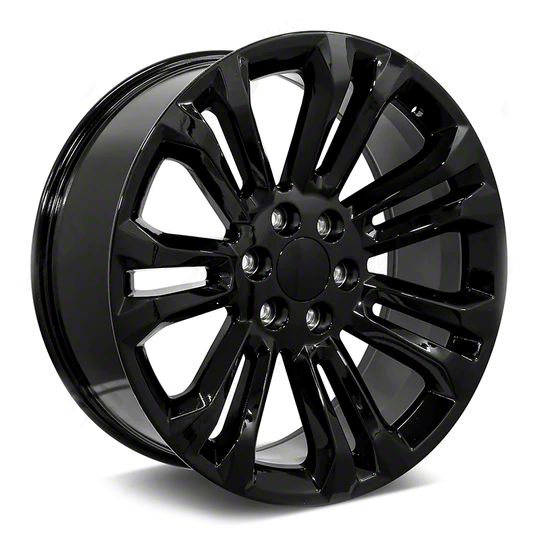 Yukon LT 1500 Style Gloss Black 6-Lug Wheel; 22x9; 24mm Offset (21-26 ...