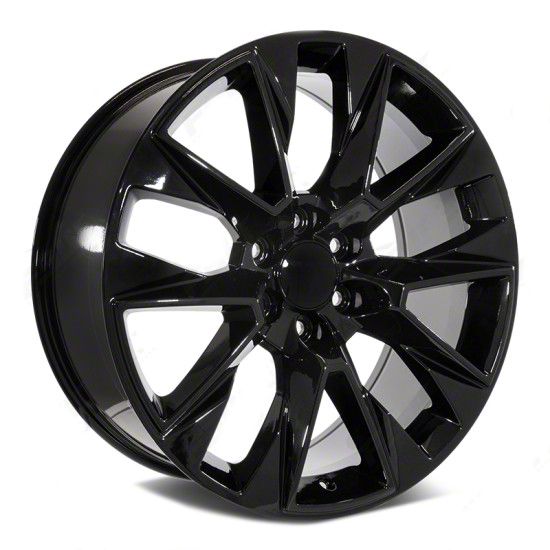 Yukon RST Style Gloss Black 6-Lug Wheel; 22x9; 31mm Offset (21-26 Yukon ...