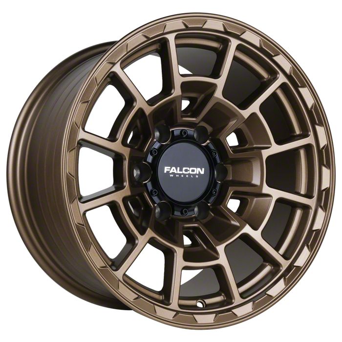 Falcon Wheels Ranger T4 Spyder Series Full Matte Bronze 6-Lug Wheel ...
