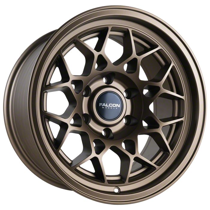 Falcon Wheels Ranger TX3 EVO Series Full Matte Bronze 6-Lug Wheel; 17x9 ...