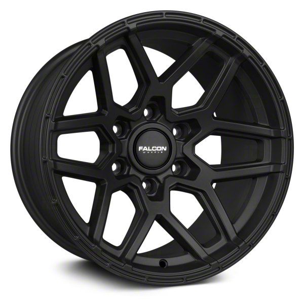 Falcon Wheels Colorado T9 Atlas Series Full Matte Black 6-Lug Wheel ...
