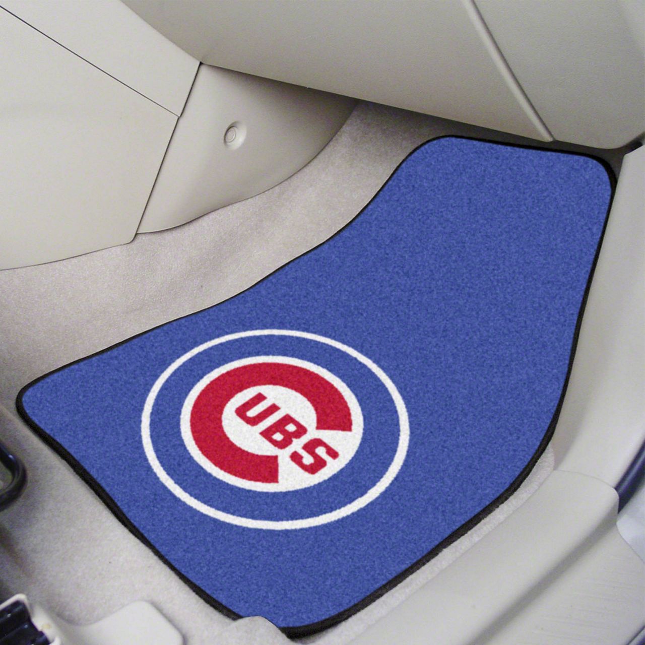 F-150 Carpet Front Floor Mats with Chicago Cubs Logo; Blue (Universal ...