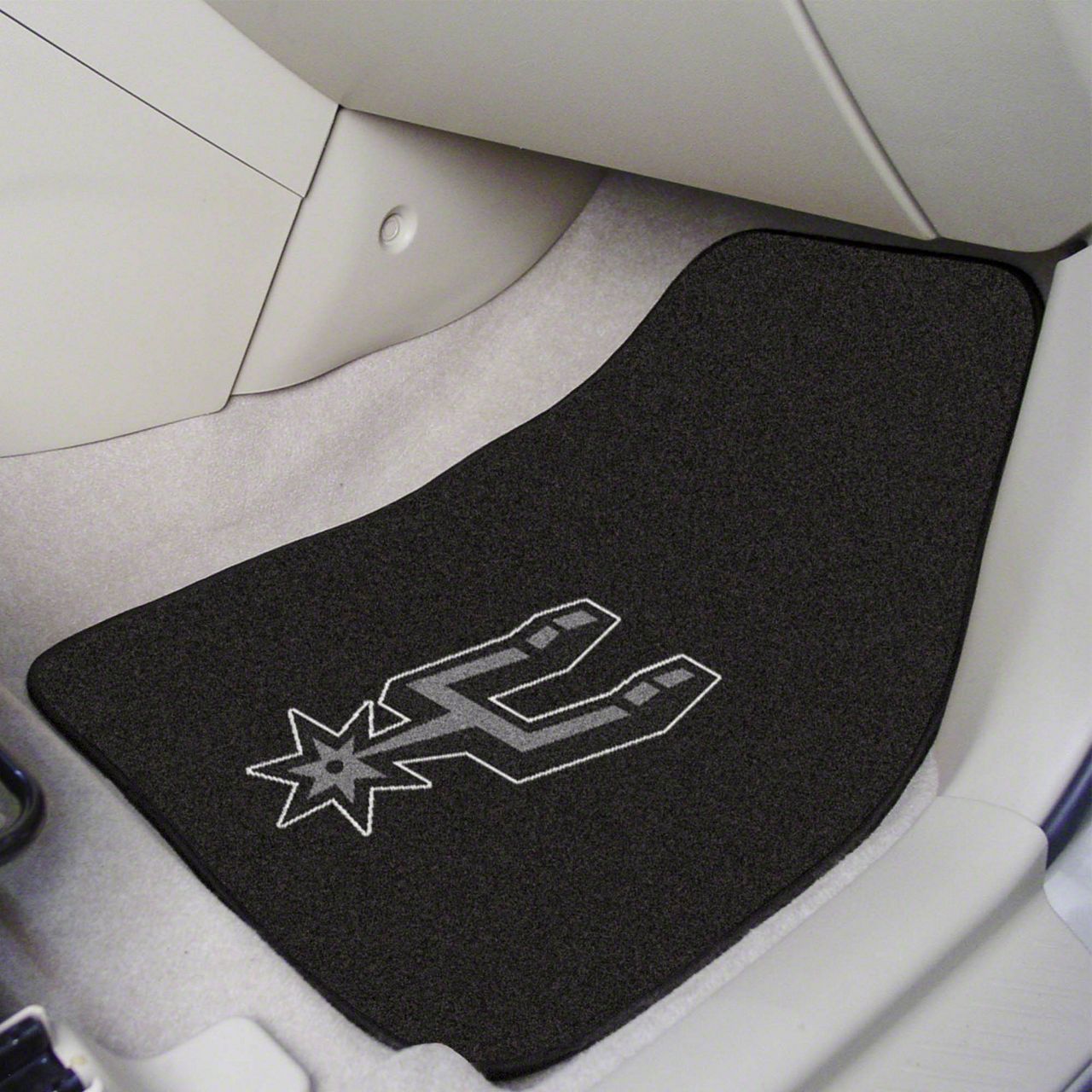 F-150 Carpet Front Floor Mats with San Antonio Spurs Logo; Black ...