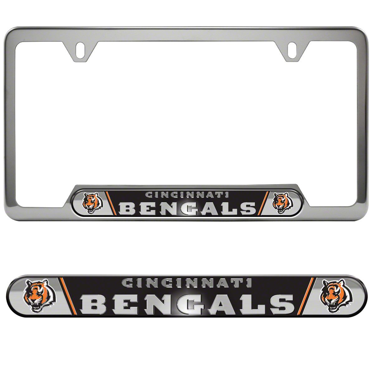 F-150 Embossed License Plate Frame with Cincinnati Bengals Logo; Black ...