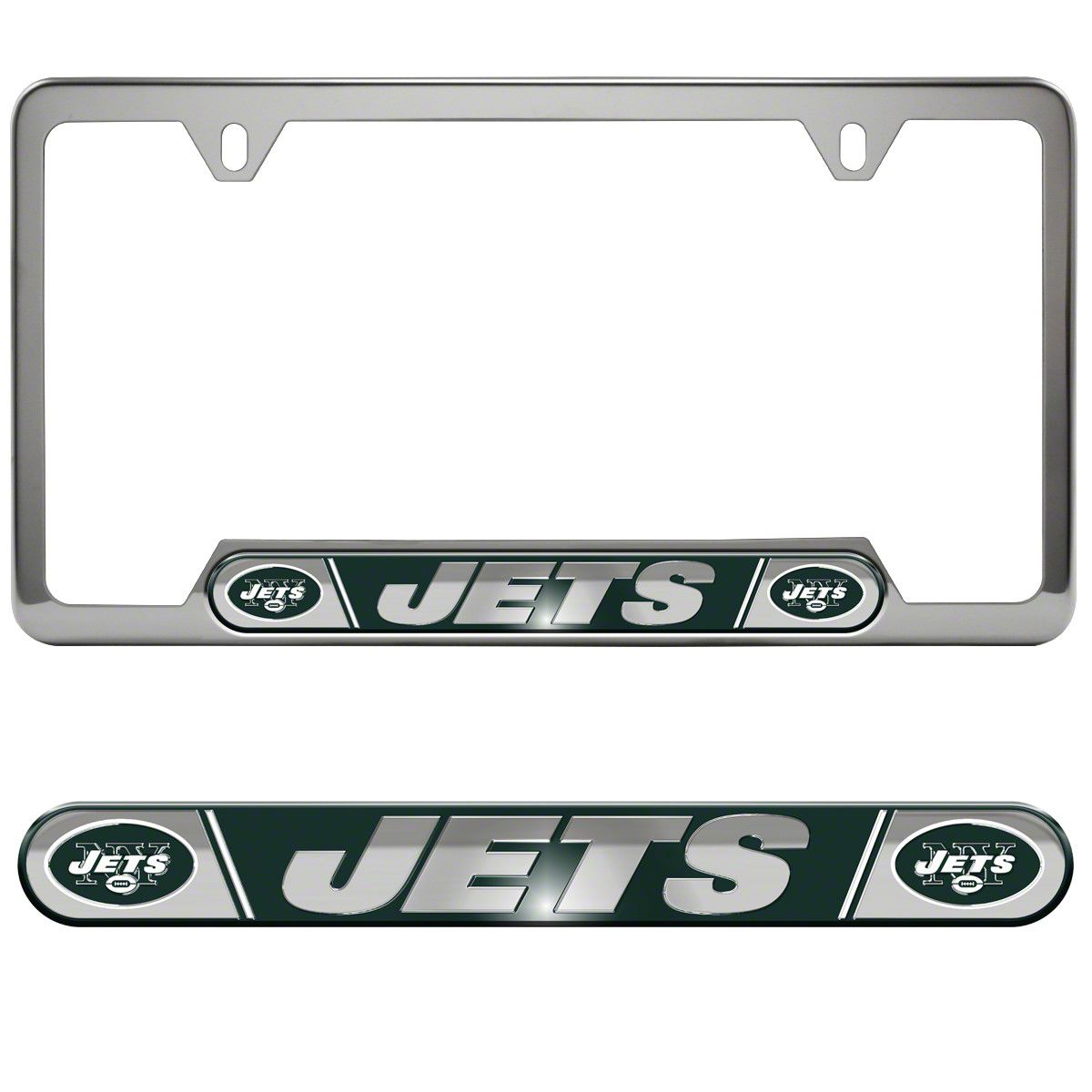 F-150 Embossed License Plate Frame with New York Jets Logo; Green ...