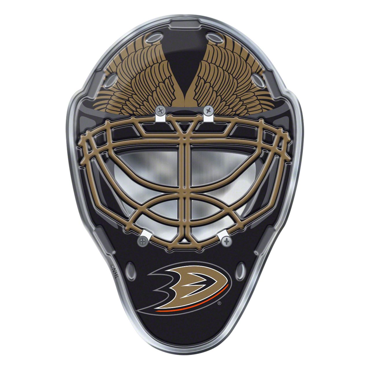 F-350 Super Duty Anaheim Ducks Embossed Helmet Emblem; Gold and Black ...