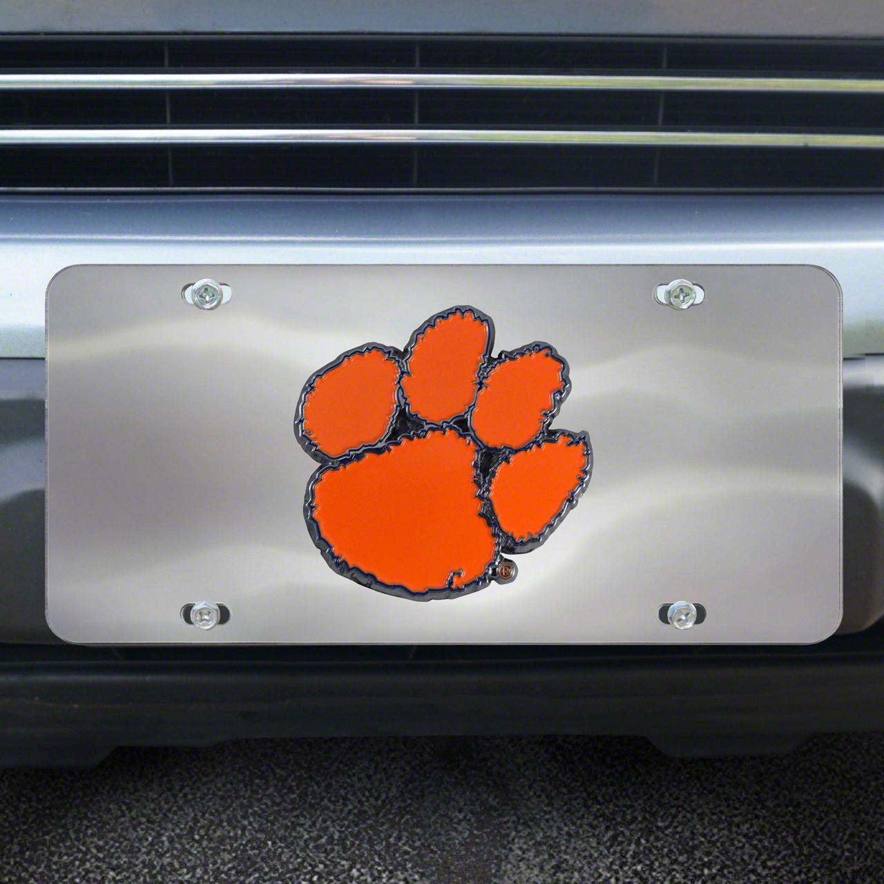 F-350 Super Duty License Plate with Clemson University Logo; Stainless ...