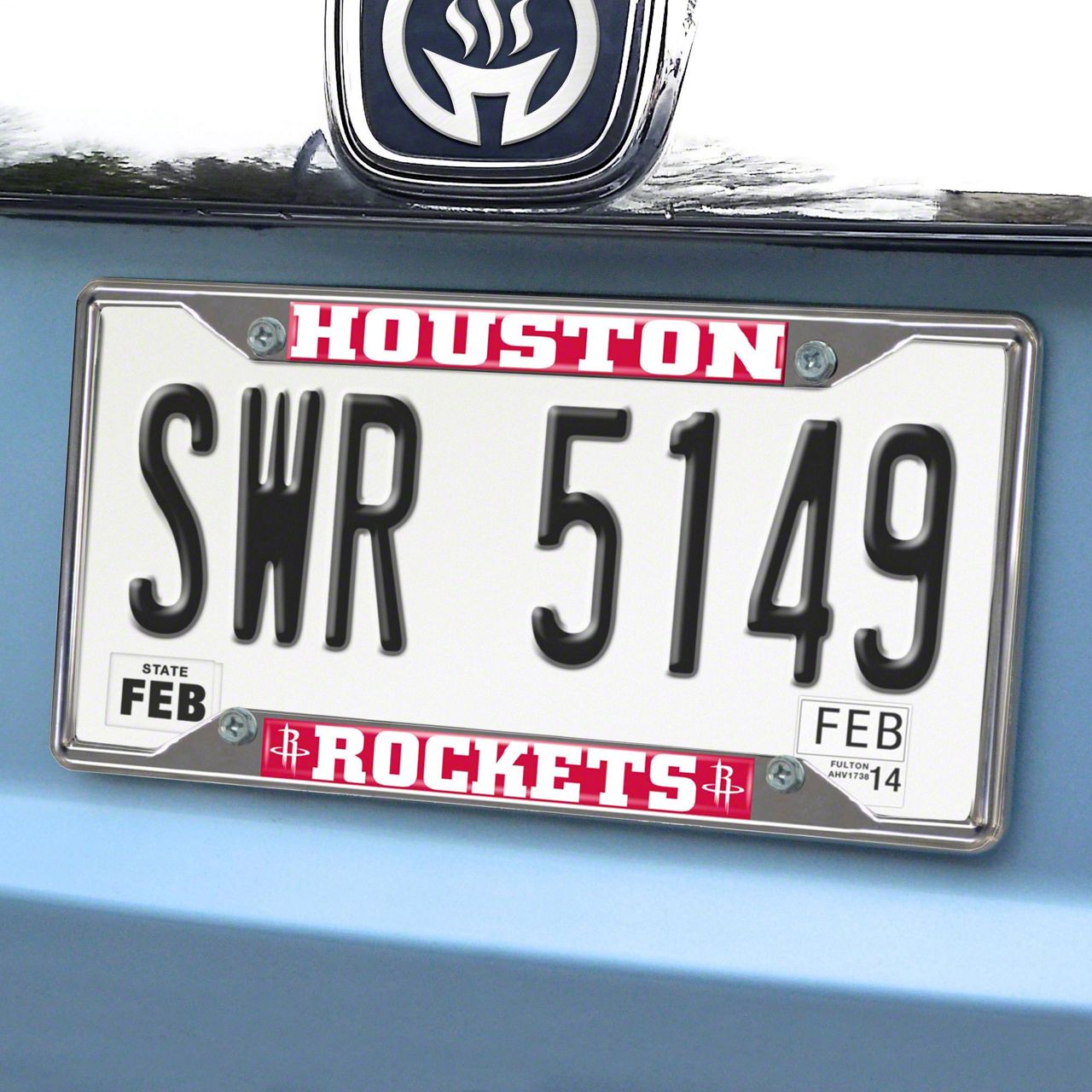 F-350 Super Duty License Plate Frame with Houston Rockets Logo; Red ...