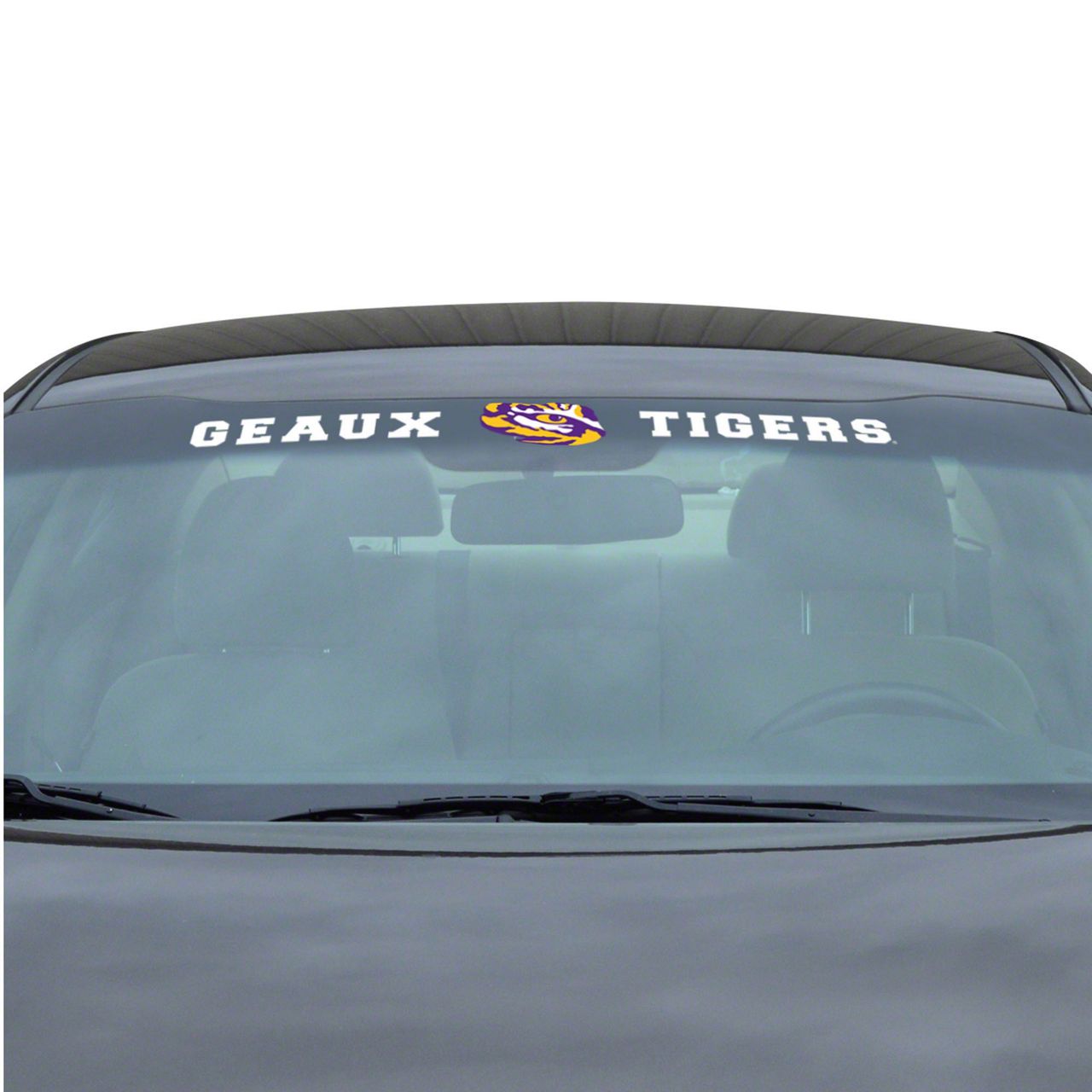 F-350 Super Duty Windshield Decal with LSU Logo; White (Universal; Some ...