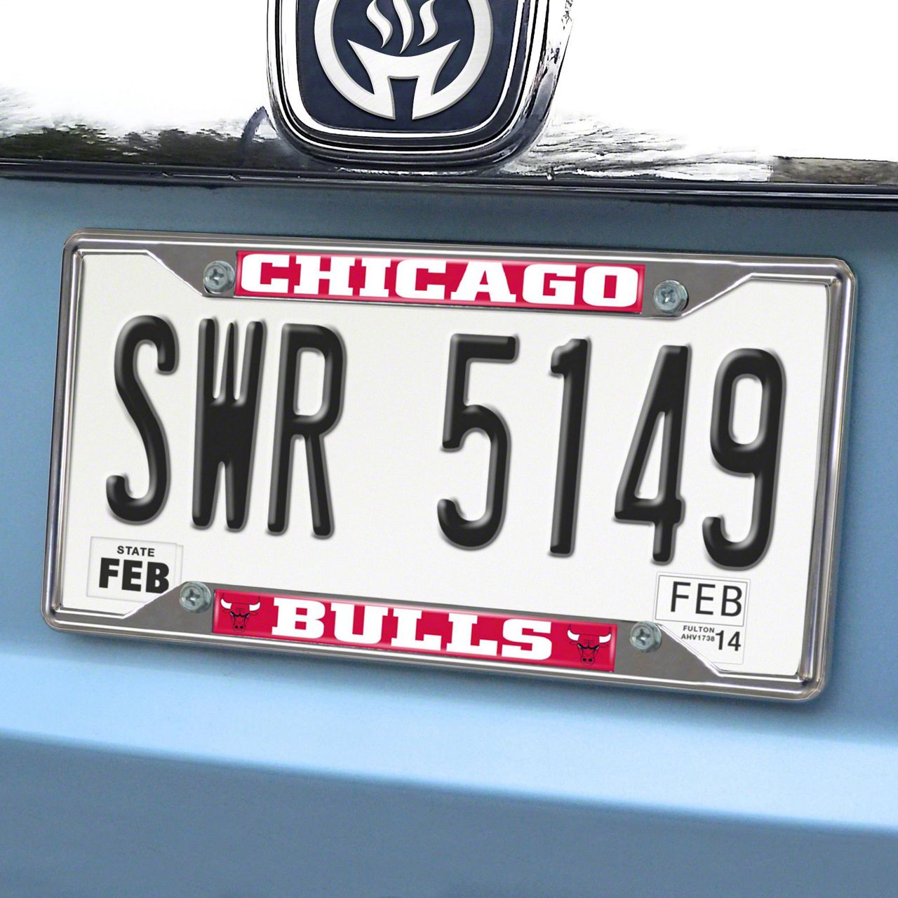 RAM 1500 License Plate Frame with Chicago Bulls Logo; Chrome (Universal ...