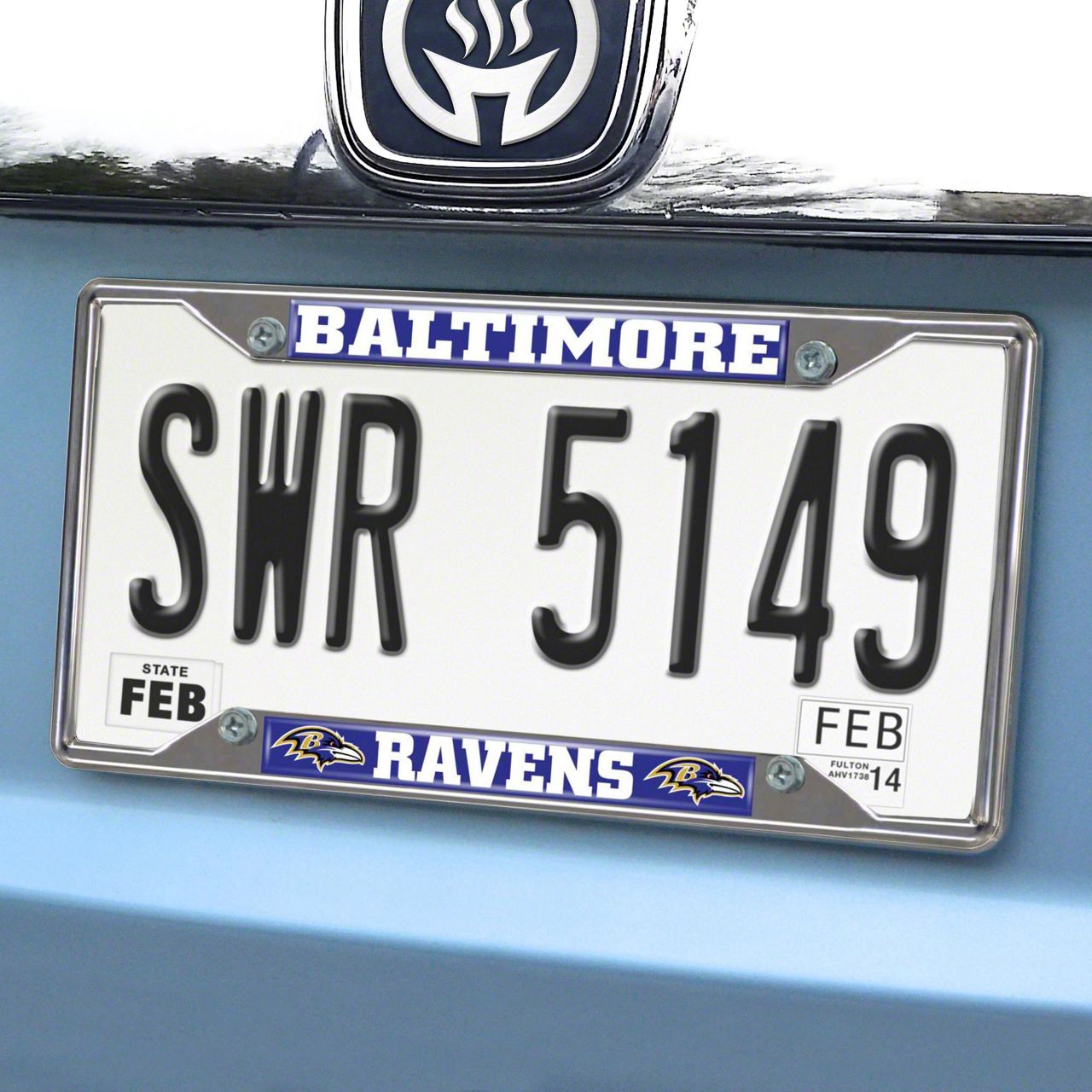 RAM 2500 License Plate Frame with Baltimore Ravens Logo; Blue ...