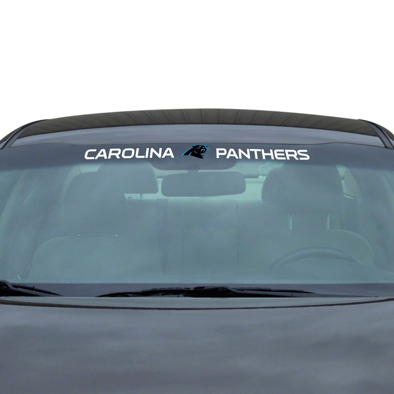 RAM 2500 Windshield Decal with Carolina Panthers Logo; White (Universal ...