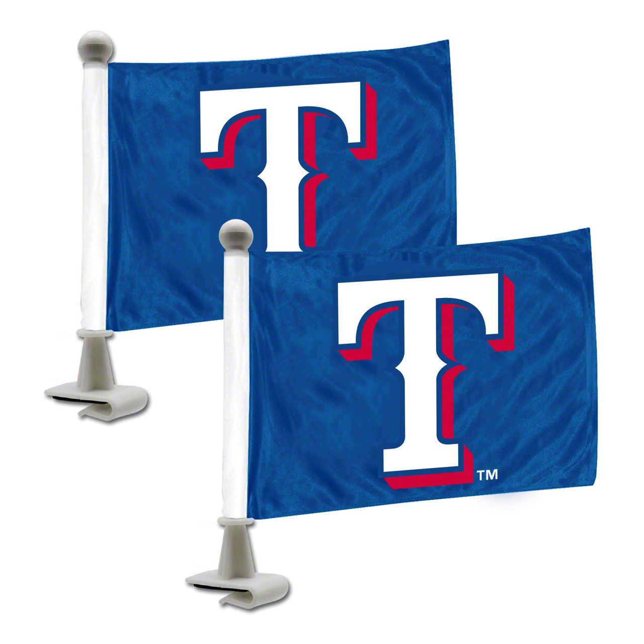 RAM 3500 Ambassador Flags with Texas Rangers Logo; Blue (Universal ...