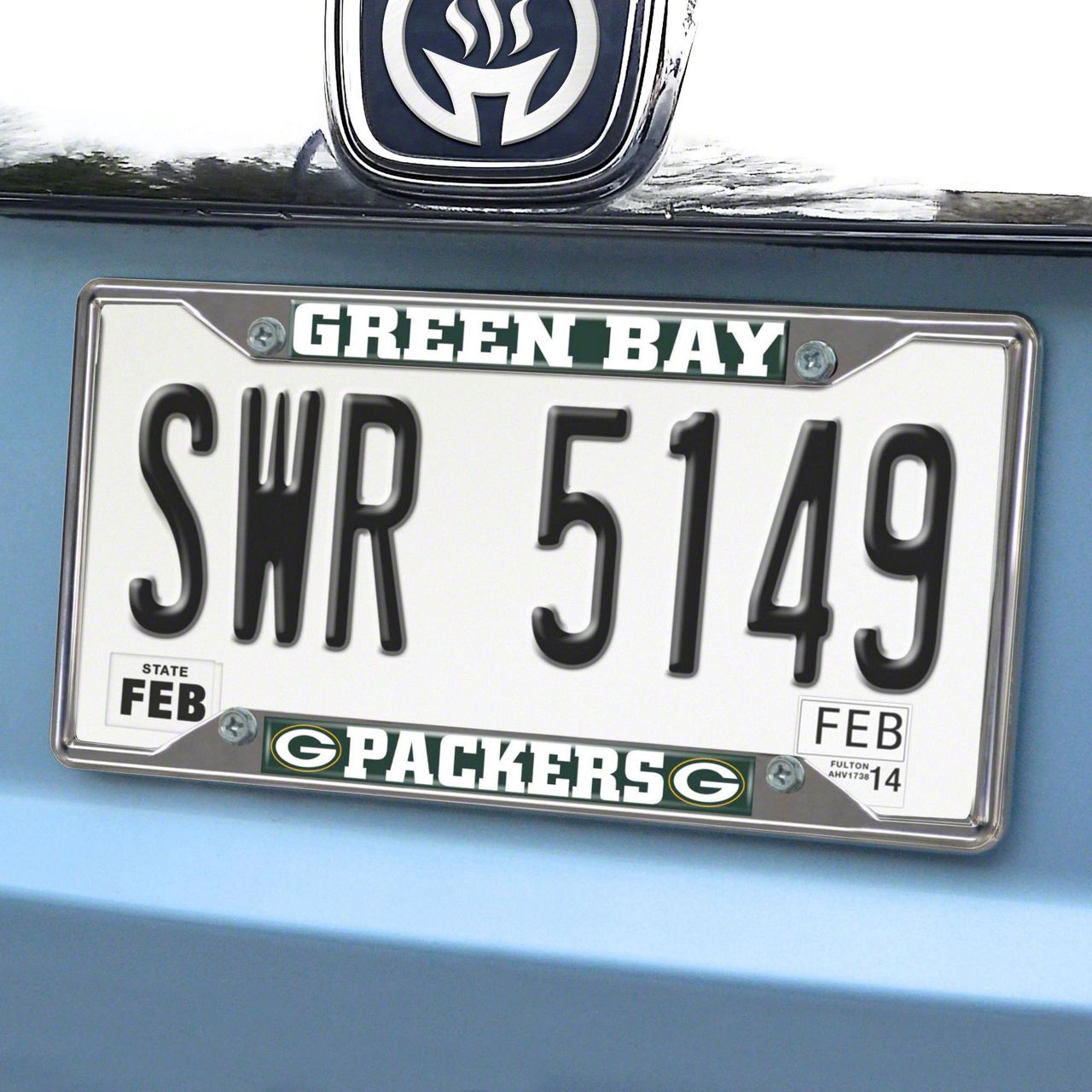 Ranger License Plate Frame with Green Bay Packers Logo; Green ...