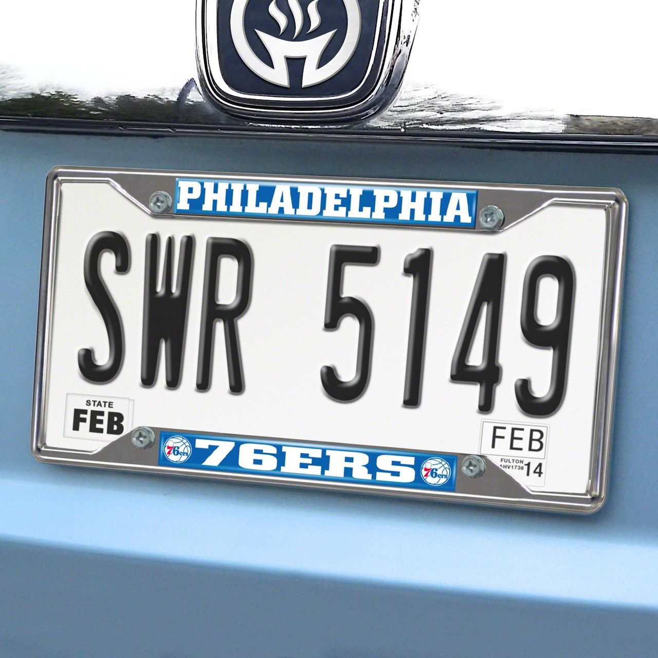 Ranger License Plate Frame with Philadelphia 76ers Logo; Blue ...