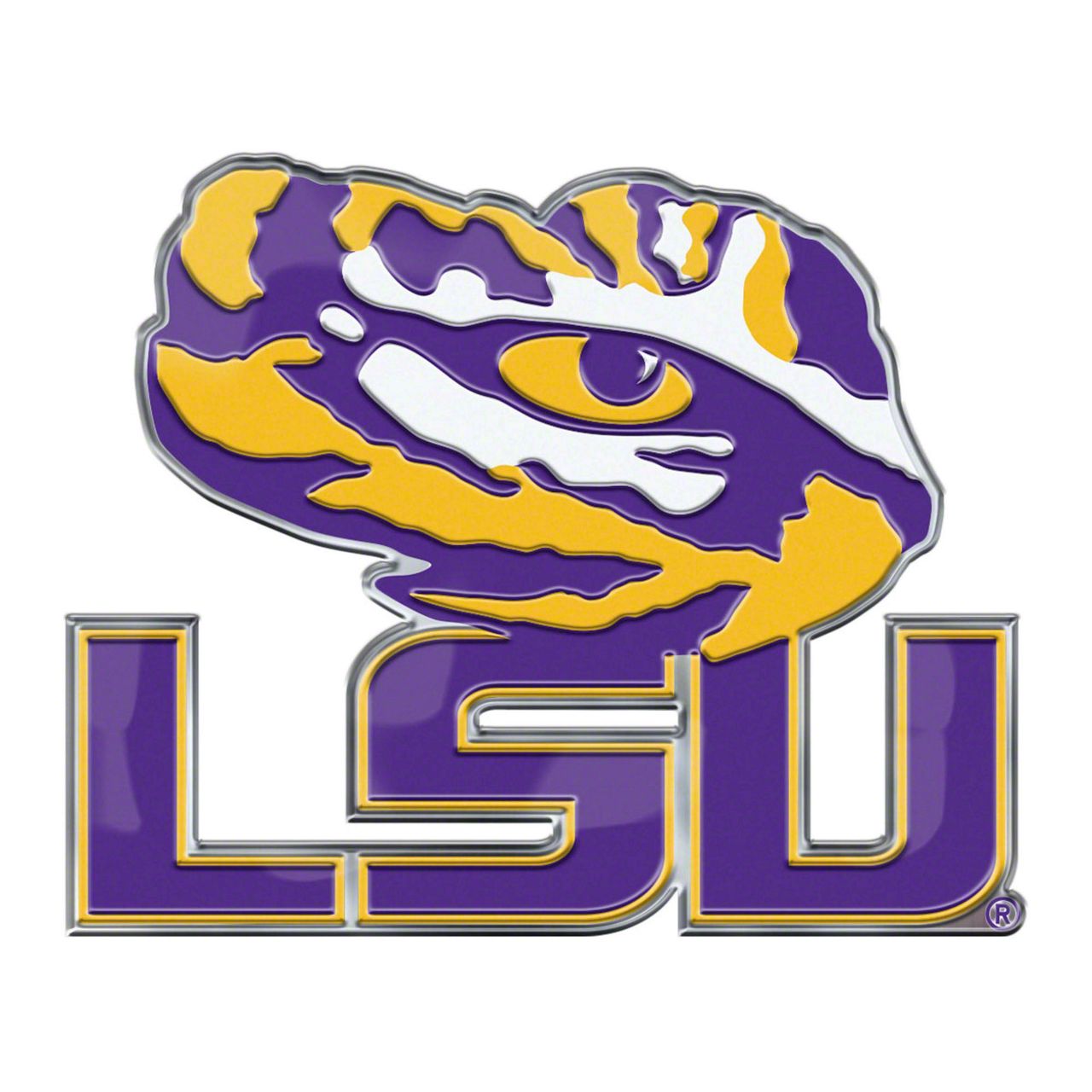 Ranger LSU Embossed Emblem; Purple and Yellow (Universal; Some ...