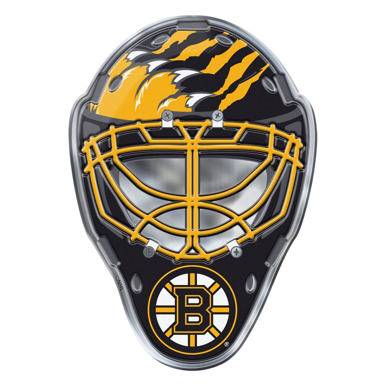Sierra 2500 Boston Bruins Embossed Helmet Emblem; Yellow and Black ...