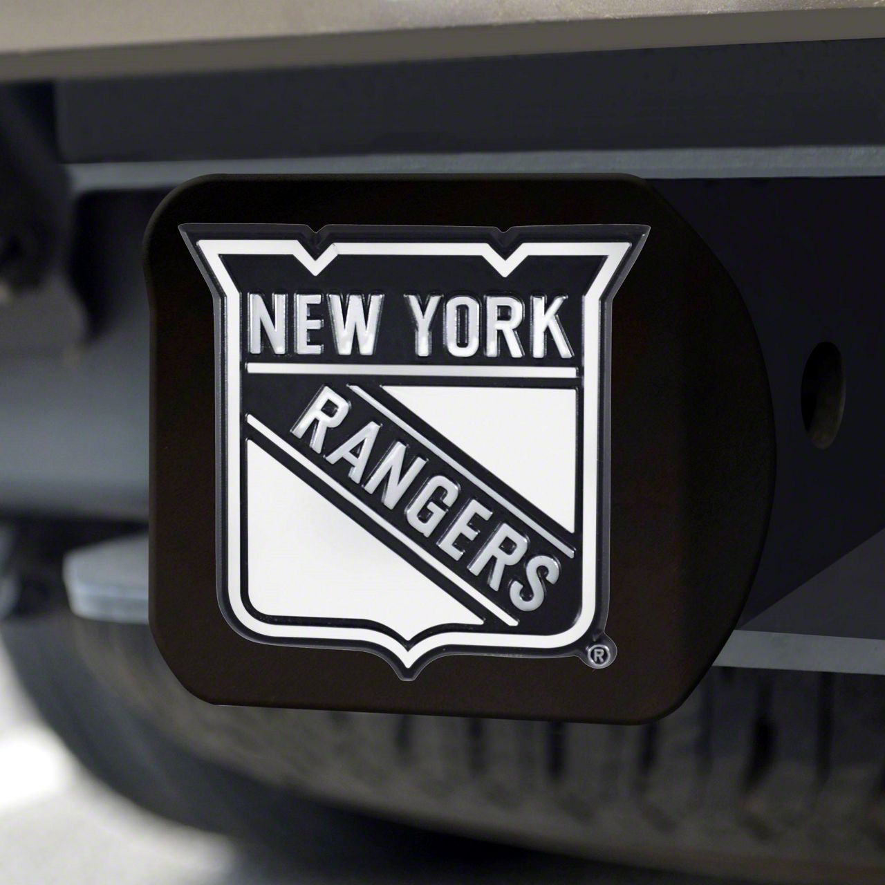 Silverado 1500 Hitch Cover with New York Rangers Logo; Blue (Universal ...