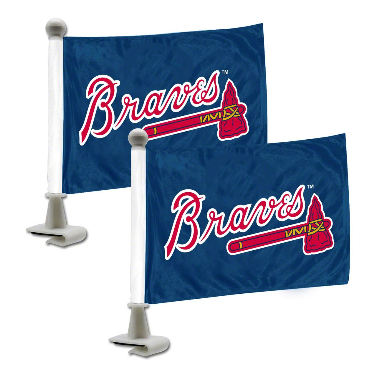 Silverado 2500 Ambassador Flags with Atlanta Braves Logo; Blue ...