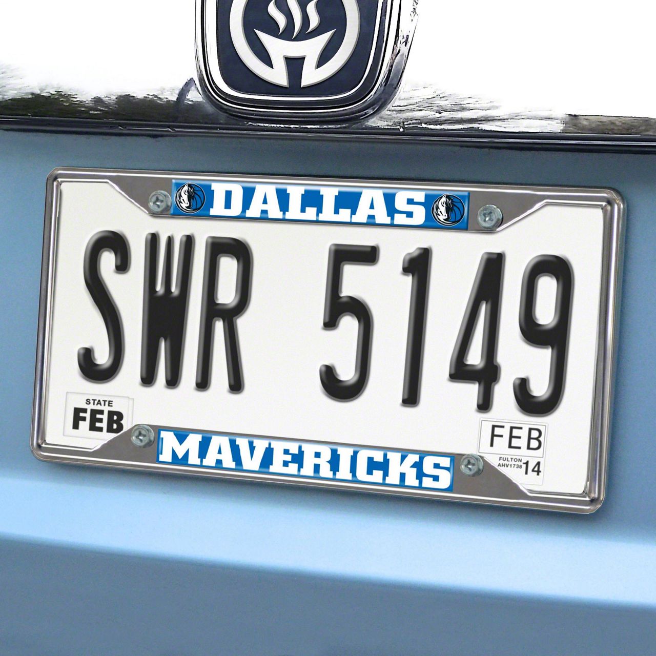 Silverado 2500 License Plate Frame with Dallas Mavericks Logo; Chrome ...