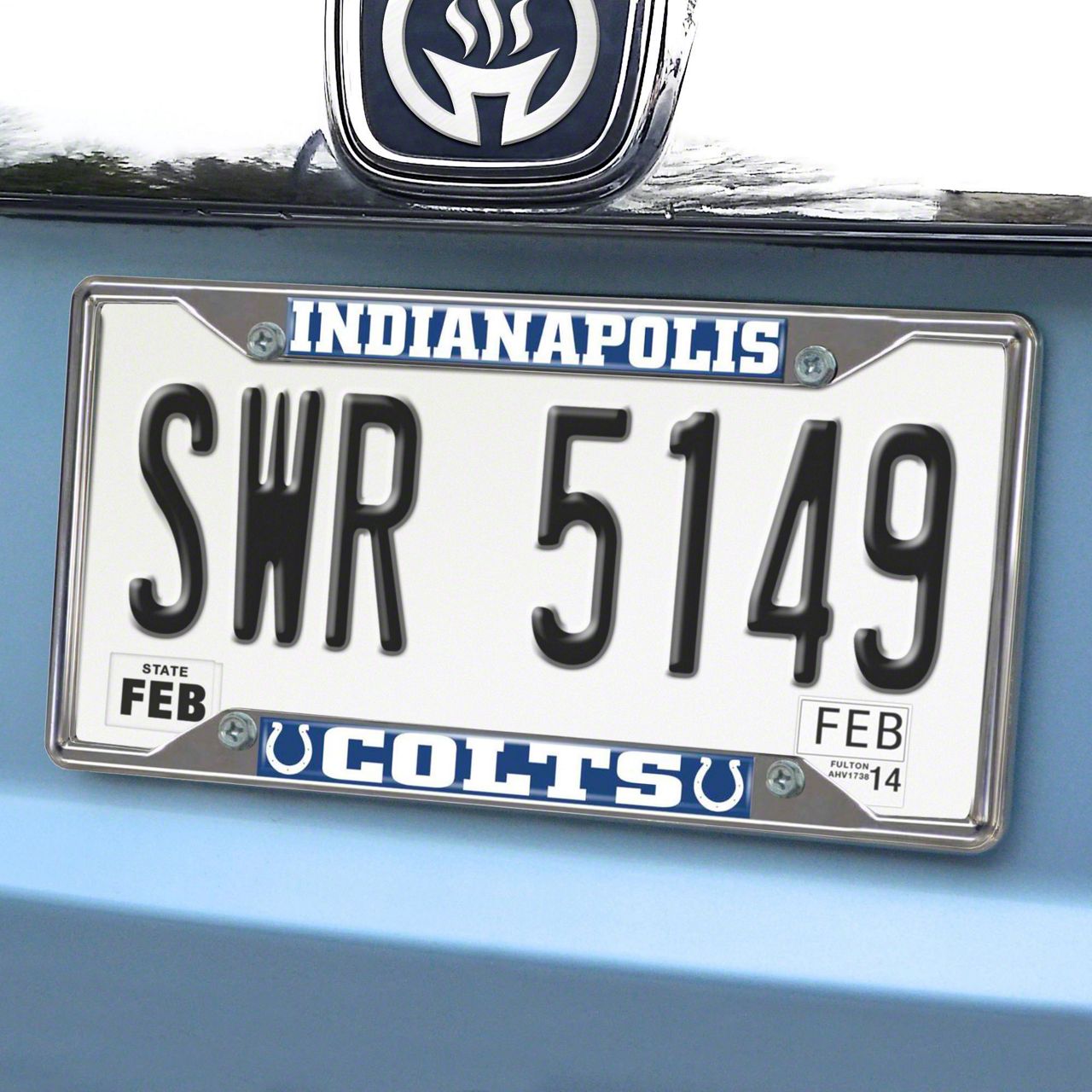 Silverado 2500 License Plate Frame with Indianapolis Colts Logo; Blue ...