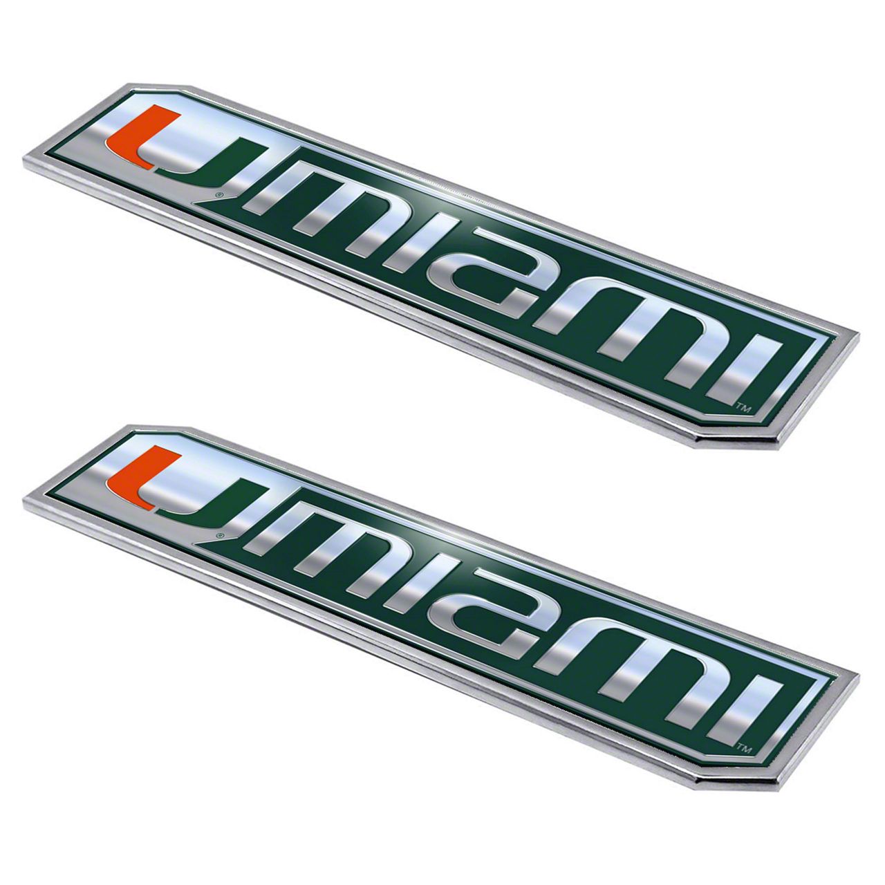 Silverado 2500 University of Miami Embossed Emblems; Green (Universal ...