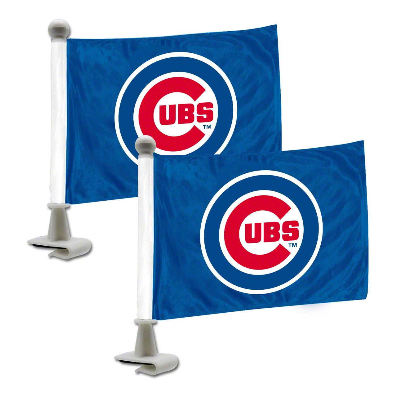 Silverado 3500 Ambassador Flags with Chicago Cubs Logo; Blue (Universal ...
