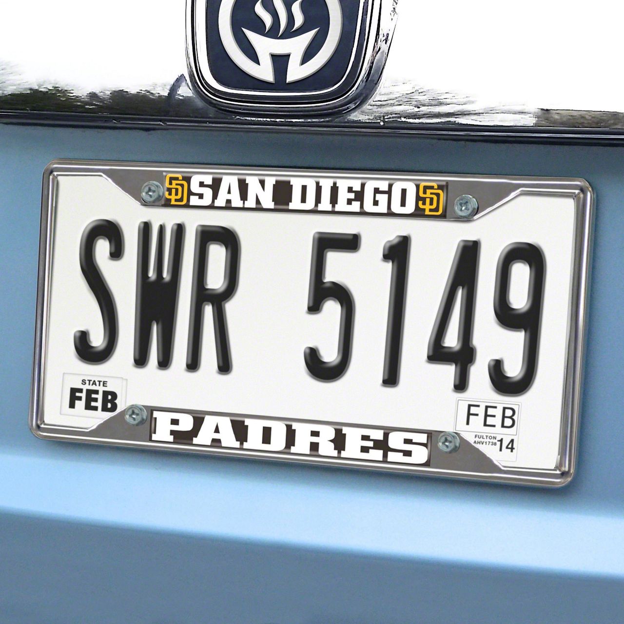 Silverado 3500 License Plate Frame with San Diego Padres Logo; Navy ...