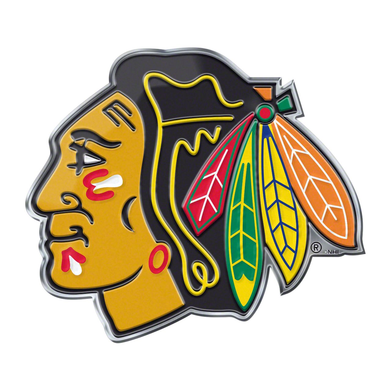 F-250 Super Duty Chicago Blackhawks Embossed Emblem; Multi Color ...