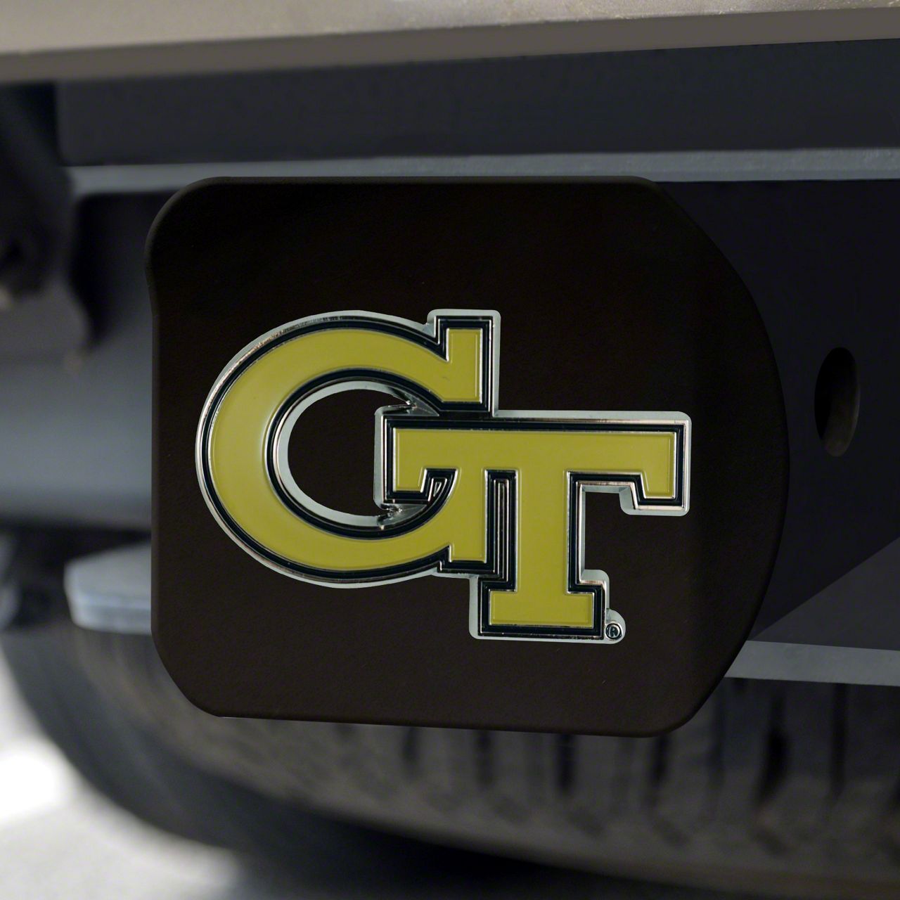 F-250 Super Duty Hitch Cover with Georgia Tech Logo; Gold (Universal ...