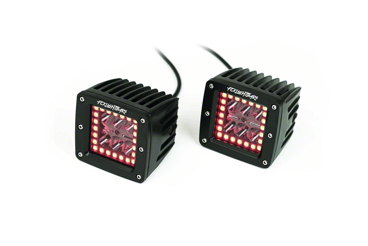 FCKLightBars Sierra 1500 3-Inch RGB High-Output LED Light Pod Lights ...
