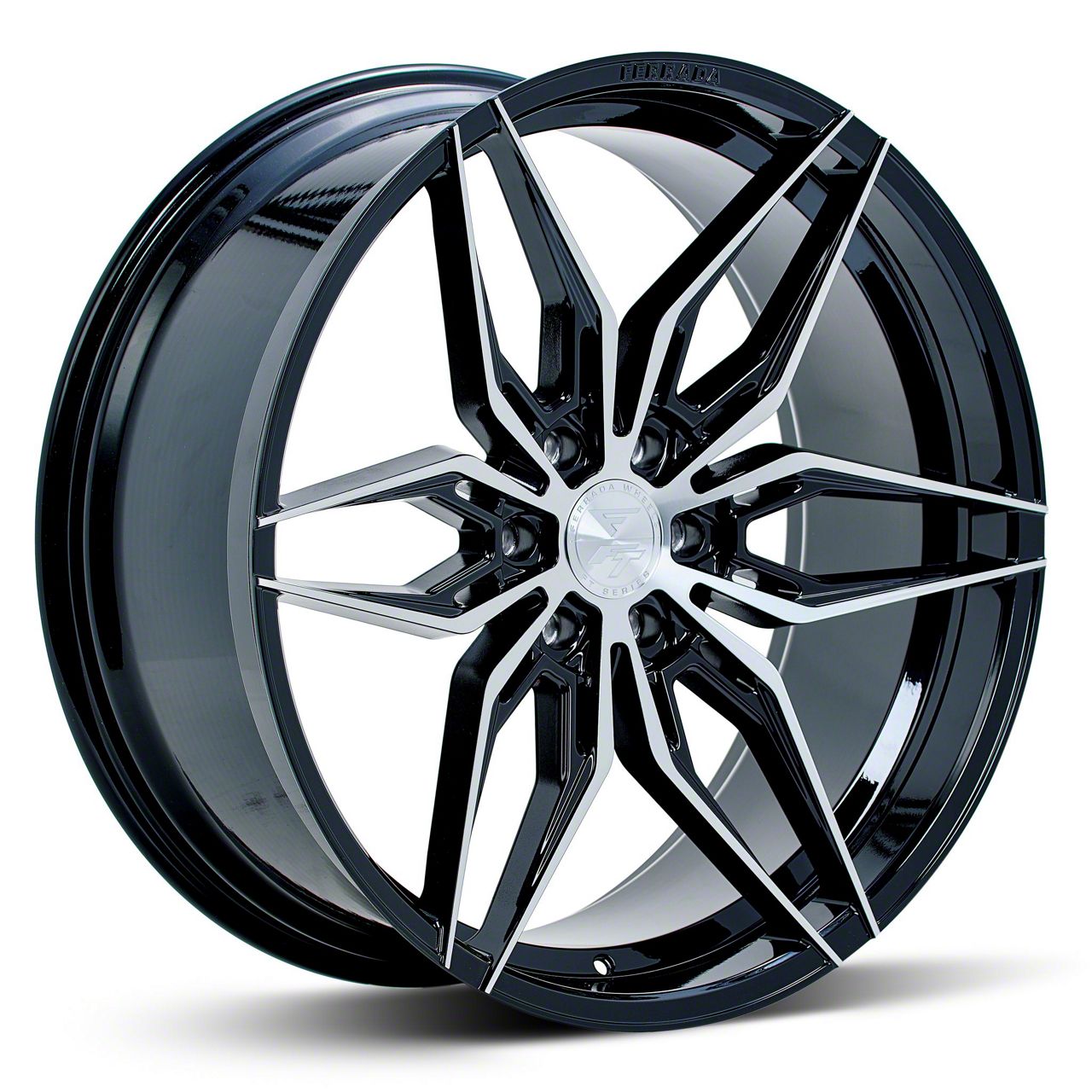 Ferrada Wheels Yukon FT5 Machine Black 6-Lug Wheel; 22x9.5; 25mm Offset ...