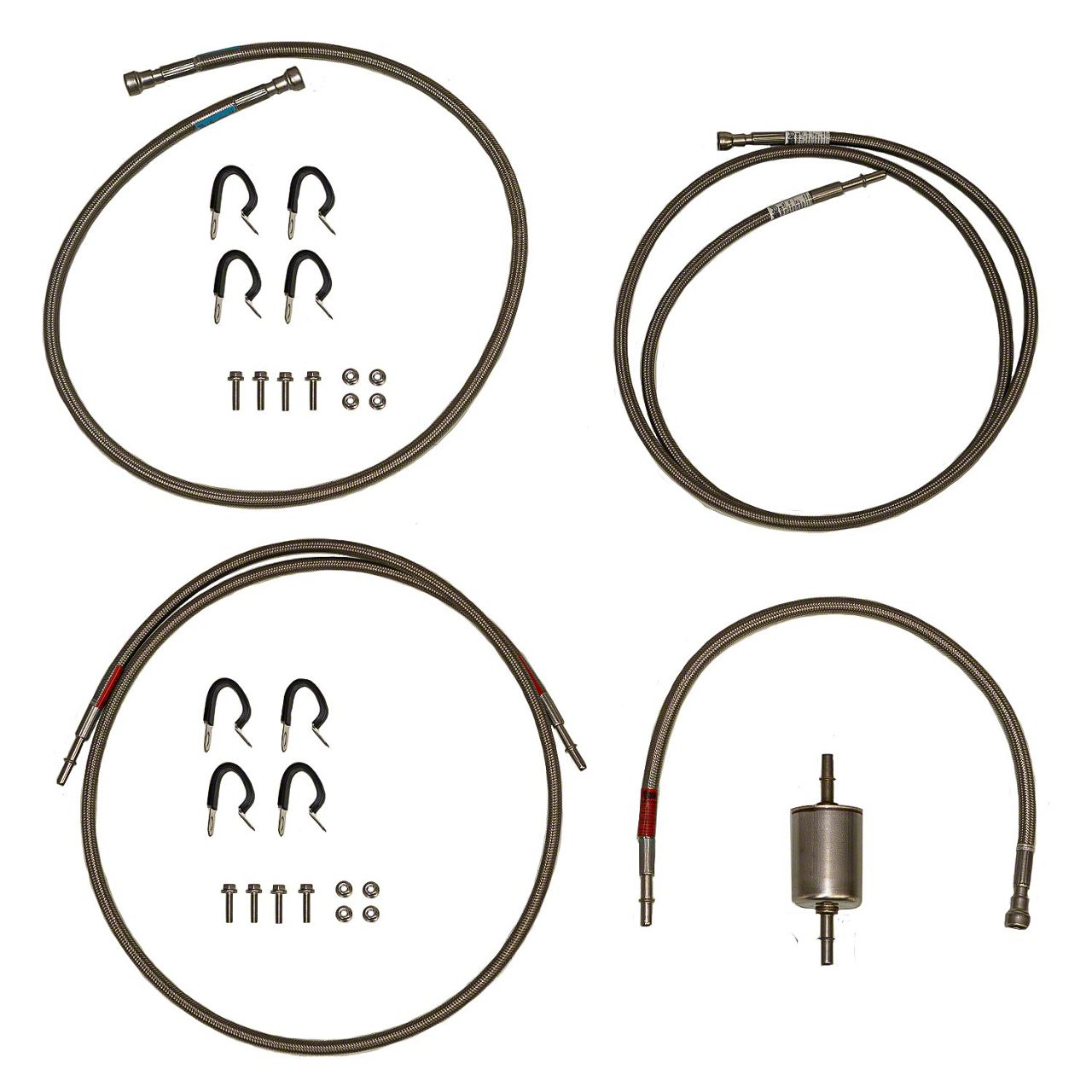 Fine Lines Silverado 3500 Quick Fix Fuel Line Kit; Braided Stainless ...