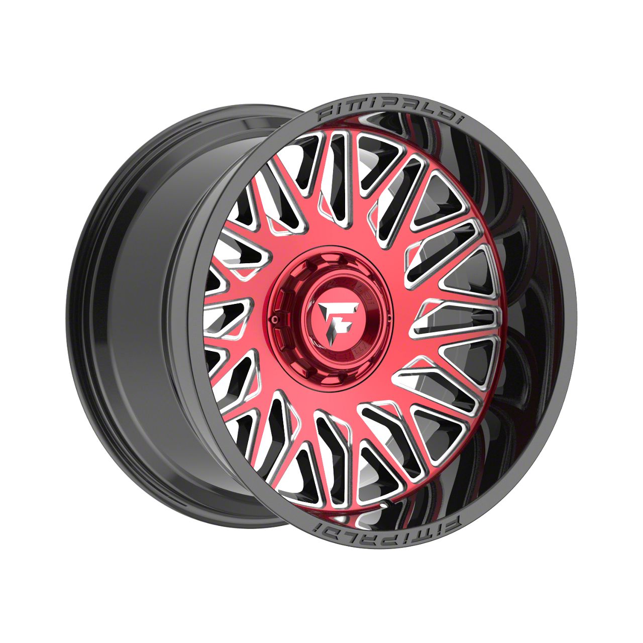 Fittipaldi Offroad Dakota FA07 Gloss Black Machined Face with Red Tint ...