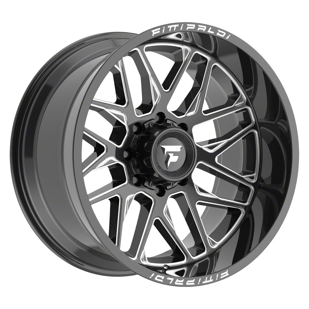 Fittipaldi Offroad Sierra 3500 FA19 Gloss Black Milled 8-Lug Wheel ...