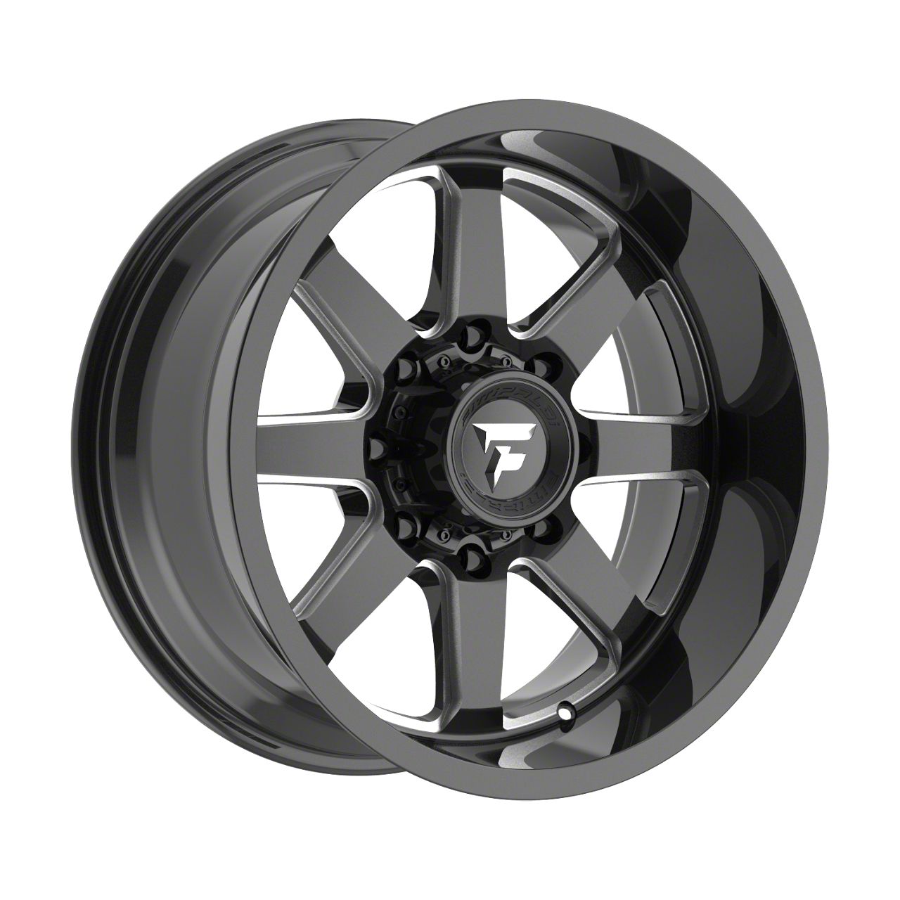 Fittipaldi Offroad F-250 Super Duty FA16 Gloss Black Milled 8-Lug Wheel ...