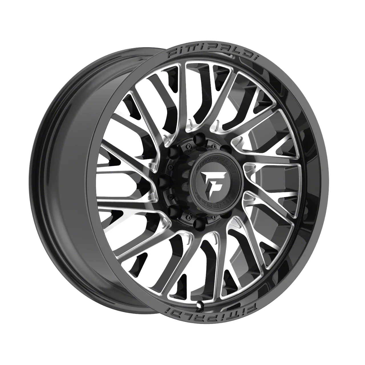 Fittipaldi Offroad Silverado 2500 FA08 Gloss Black Milled 8-Lug Wheel ...
