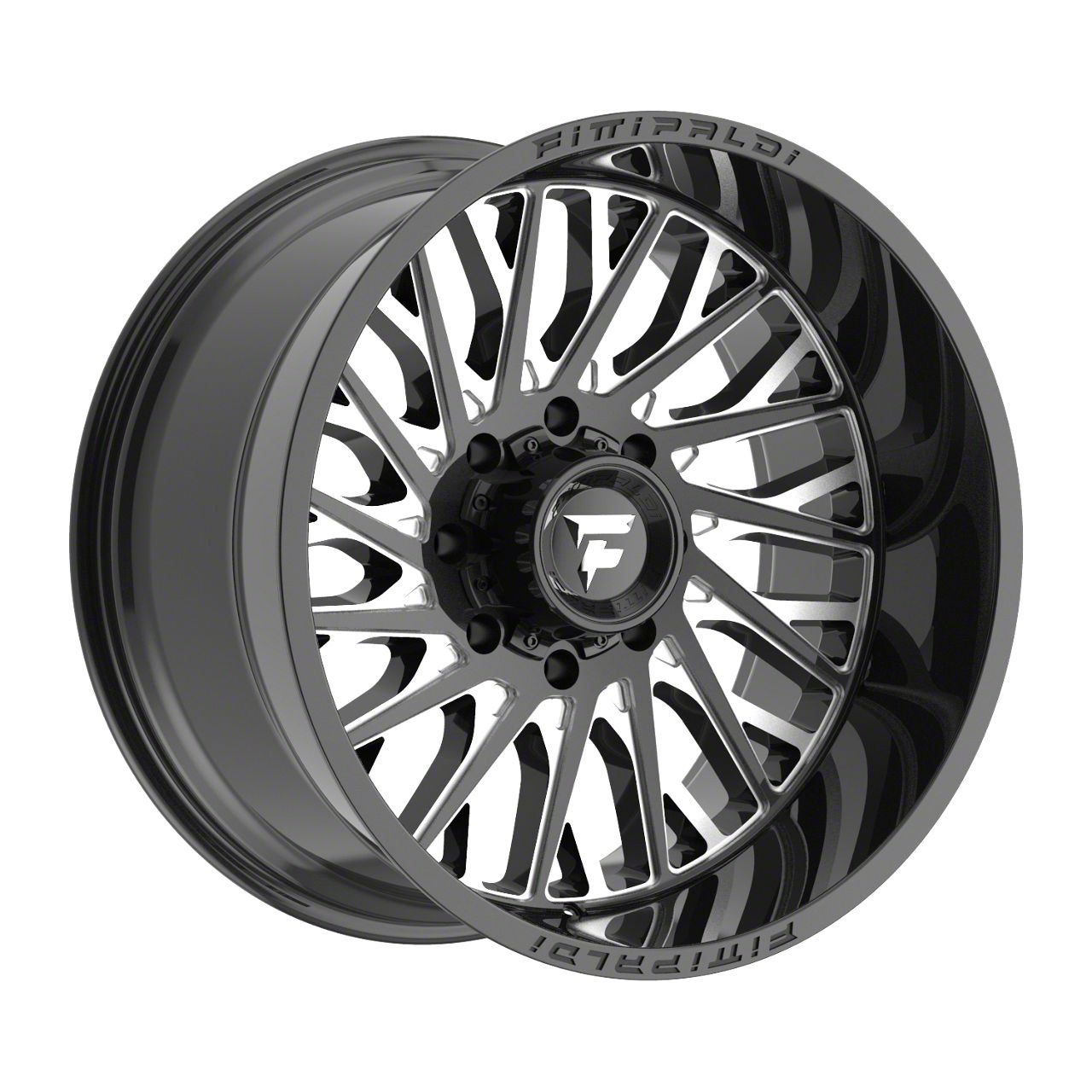 Fittipaldi Offroad Silverado 3500 FA08 Gloss Black Milled 8-Lug Wheel ...