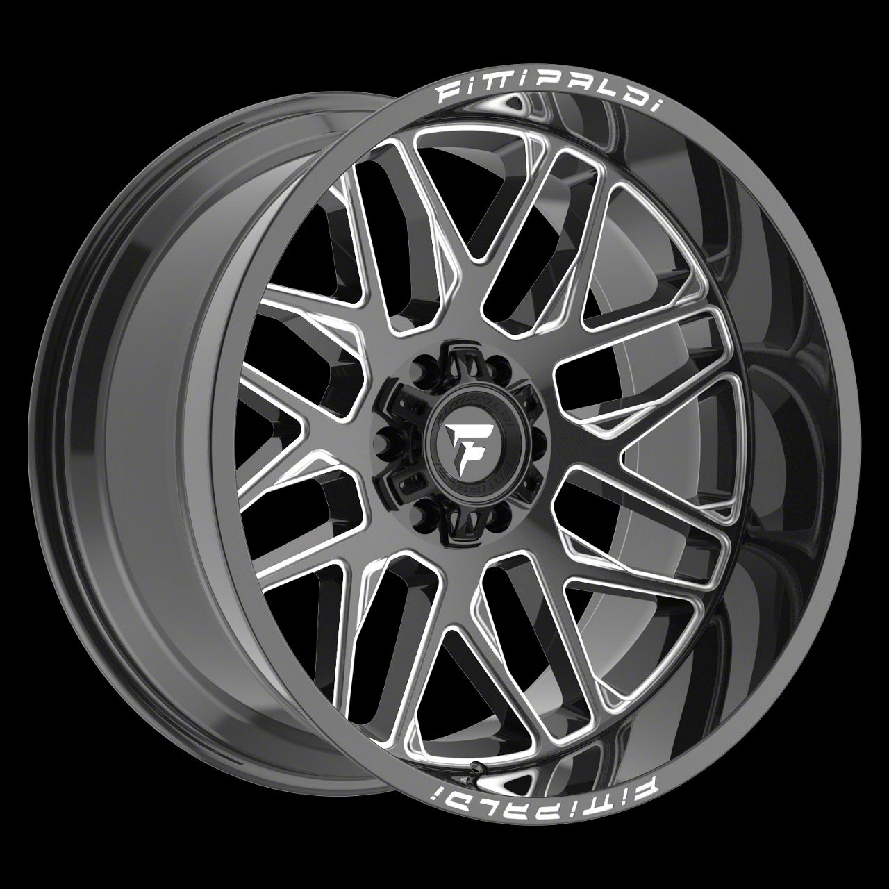Fittipaldi Offroad F-350 Super Duty FA19 Gloss Black Milled 8-Lug Wheel ...